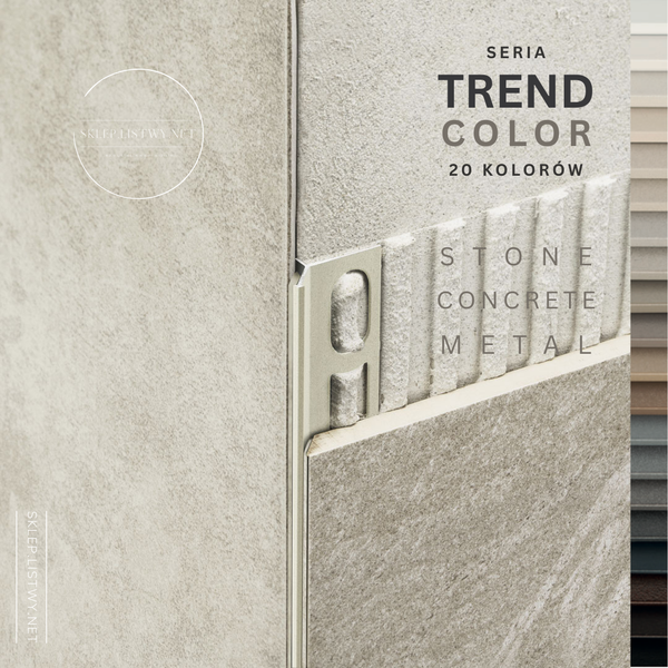 Listwa narożna zewnętrzna PROTRIM IP aluminium TREND COLOR STONE PROFI ...